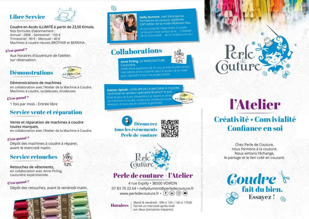 Formation couture bien-être, Cours et ateliers à Voiron